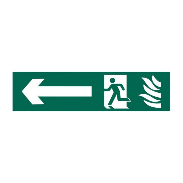 SIGN – FIRE EXIT RUNNING MAN ARROW LEFT – J Todd & Son